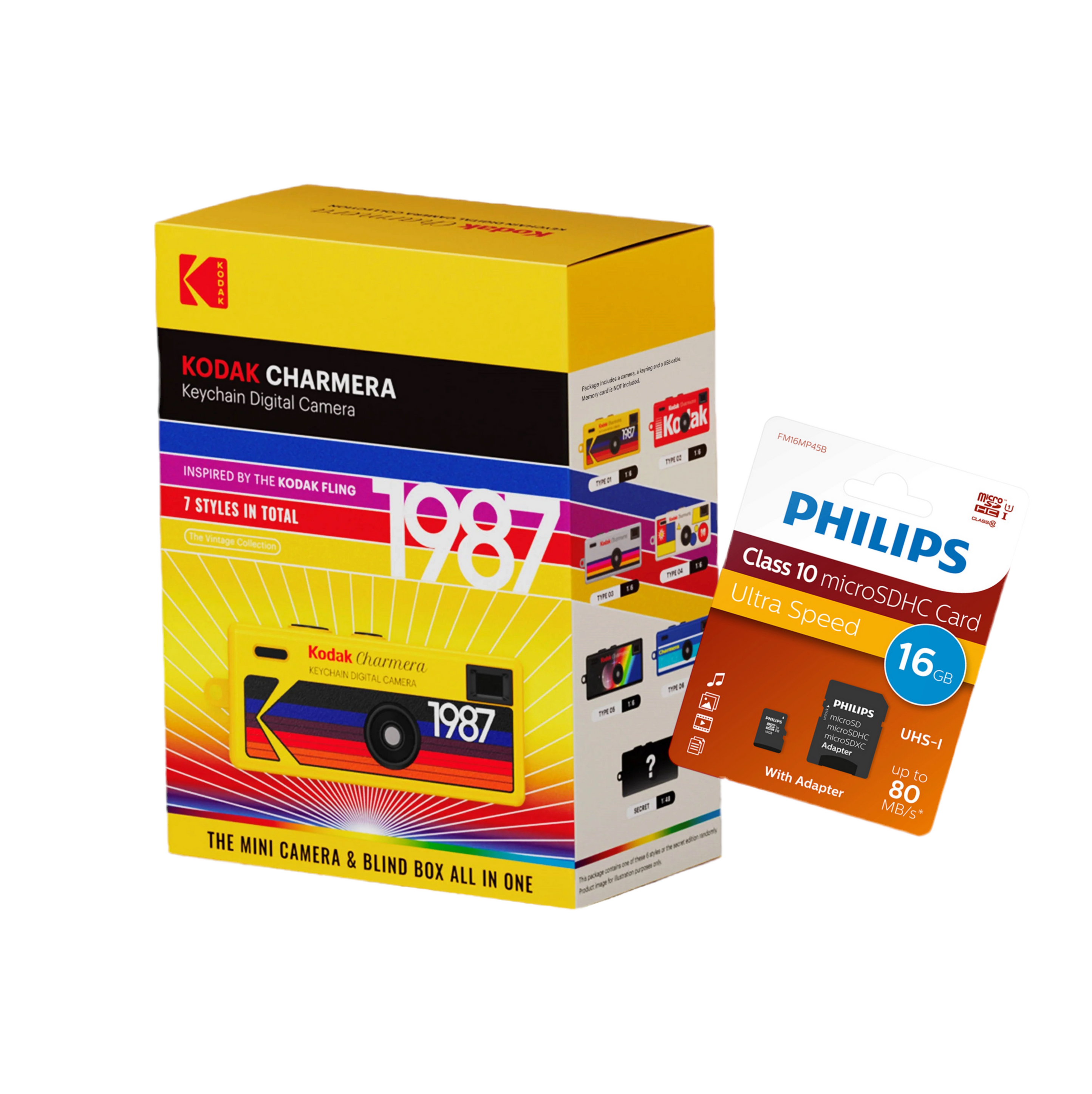 Kodak Charmera Keychain Digital Camera With Philips 16GB Micro SD Card – Classic Photo Supplies